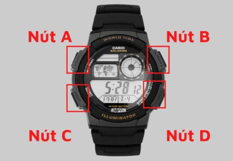 Cách chỉnh đồng hồ casio 4 nút đơn giản ai cũng làm được